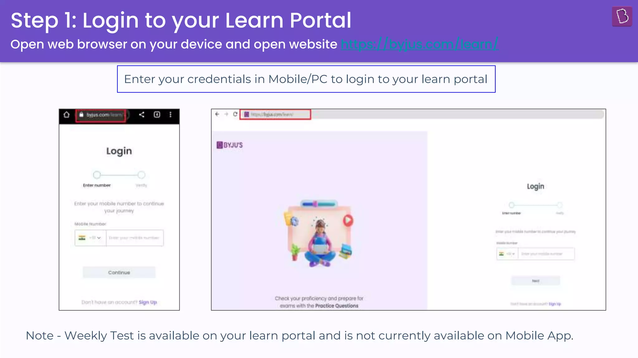 User Manual - BYJU'S Weekly Test.pptx