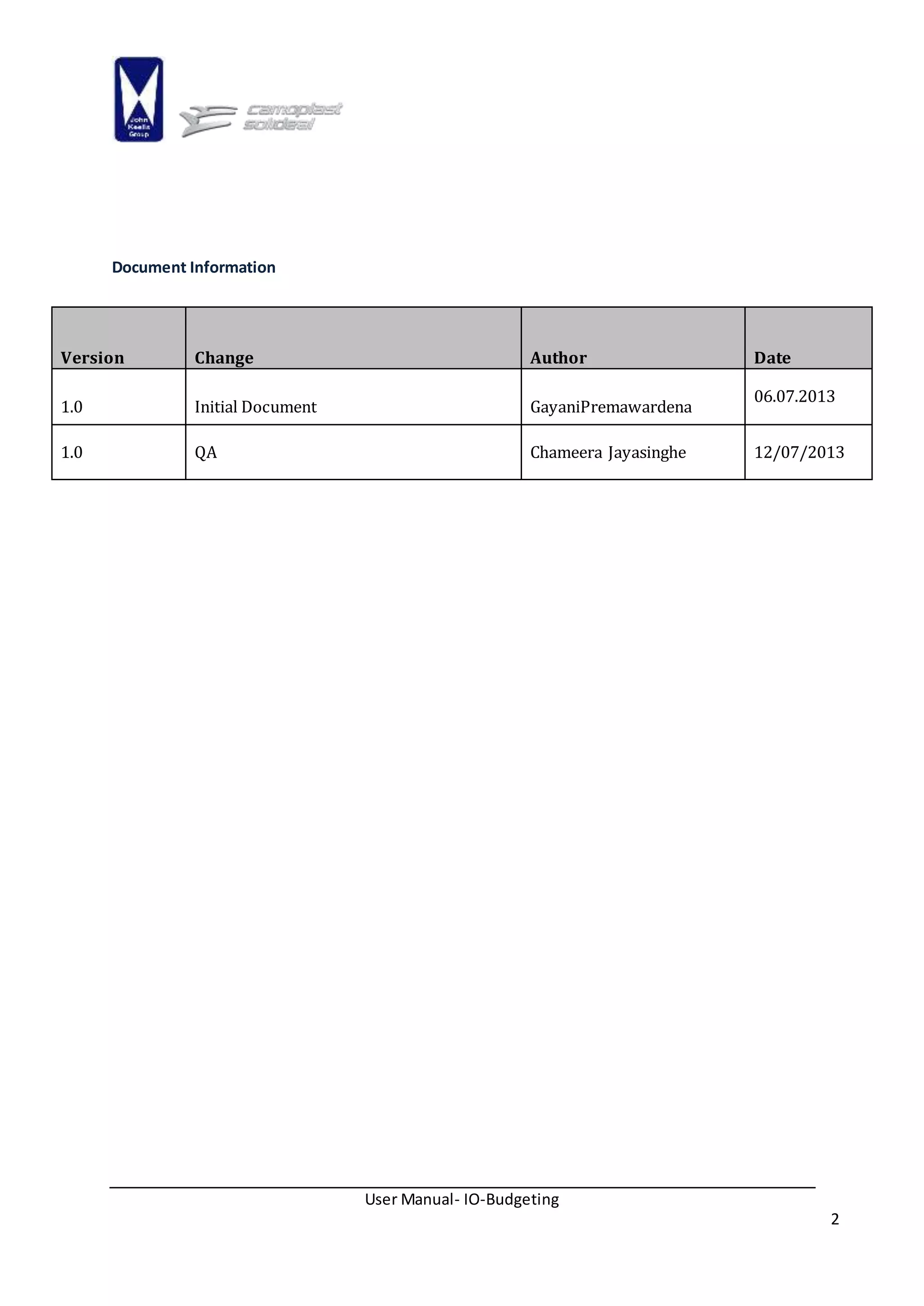 User manual co-io budgeting | DOC