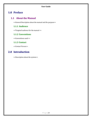 User manual template | DOCX