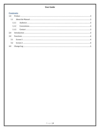 User manual template | PDF