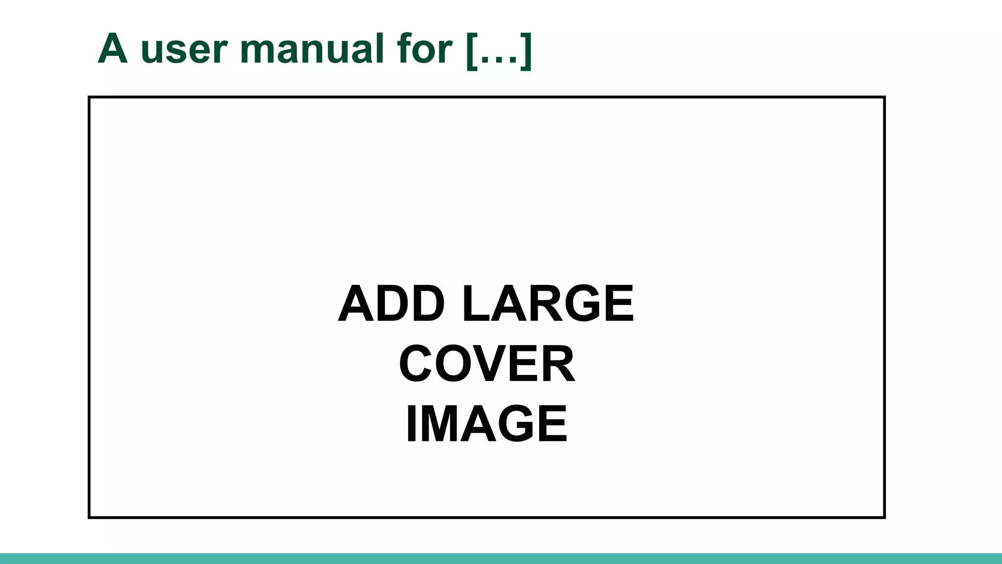 Super Simple User Manual Template | PPTX