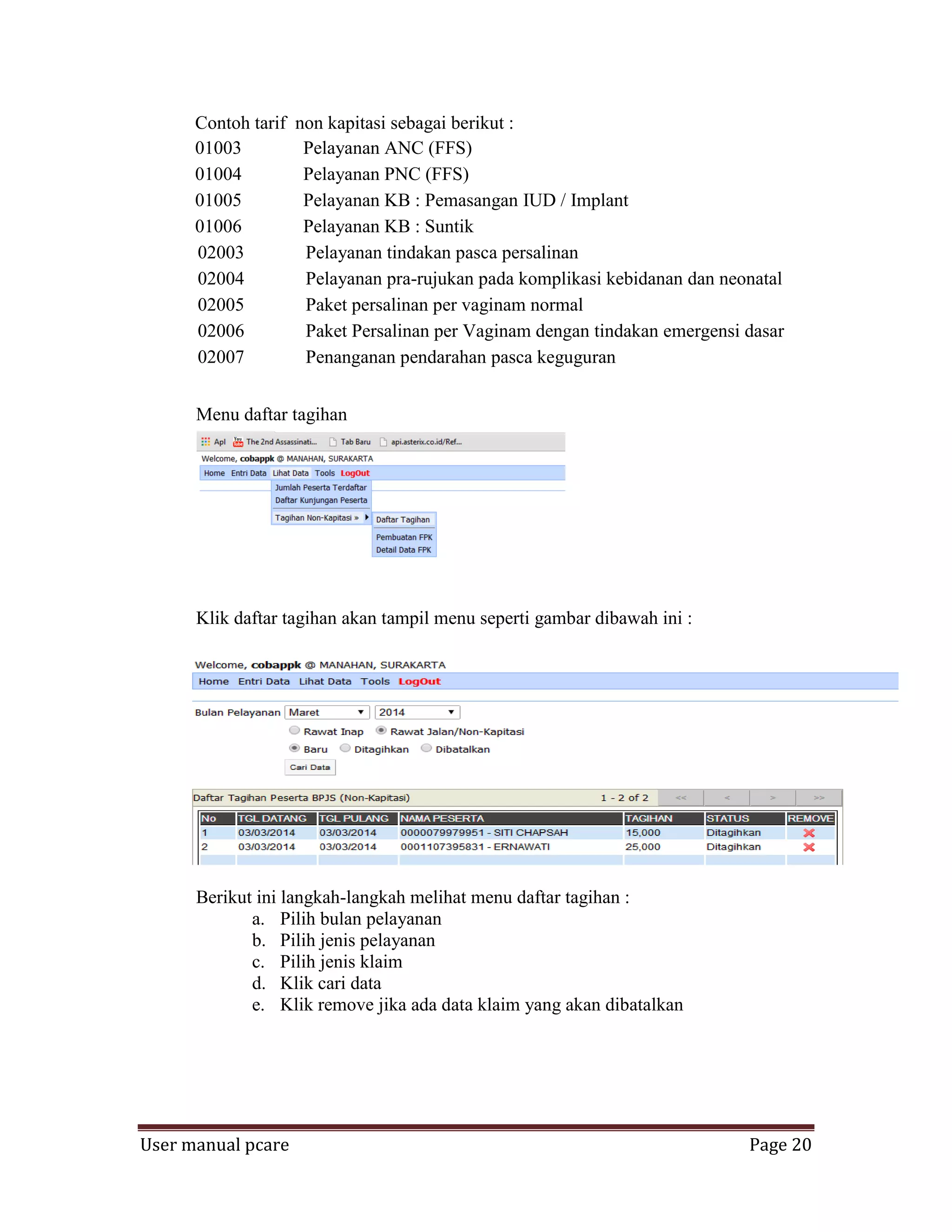 User manual aplikasi pcare | PDF