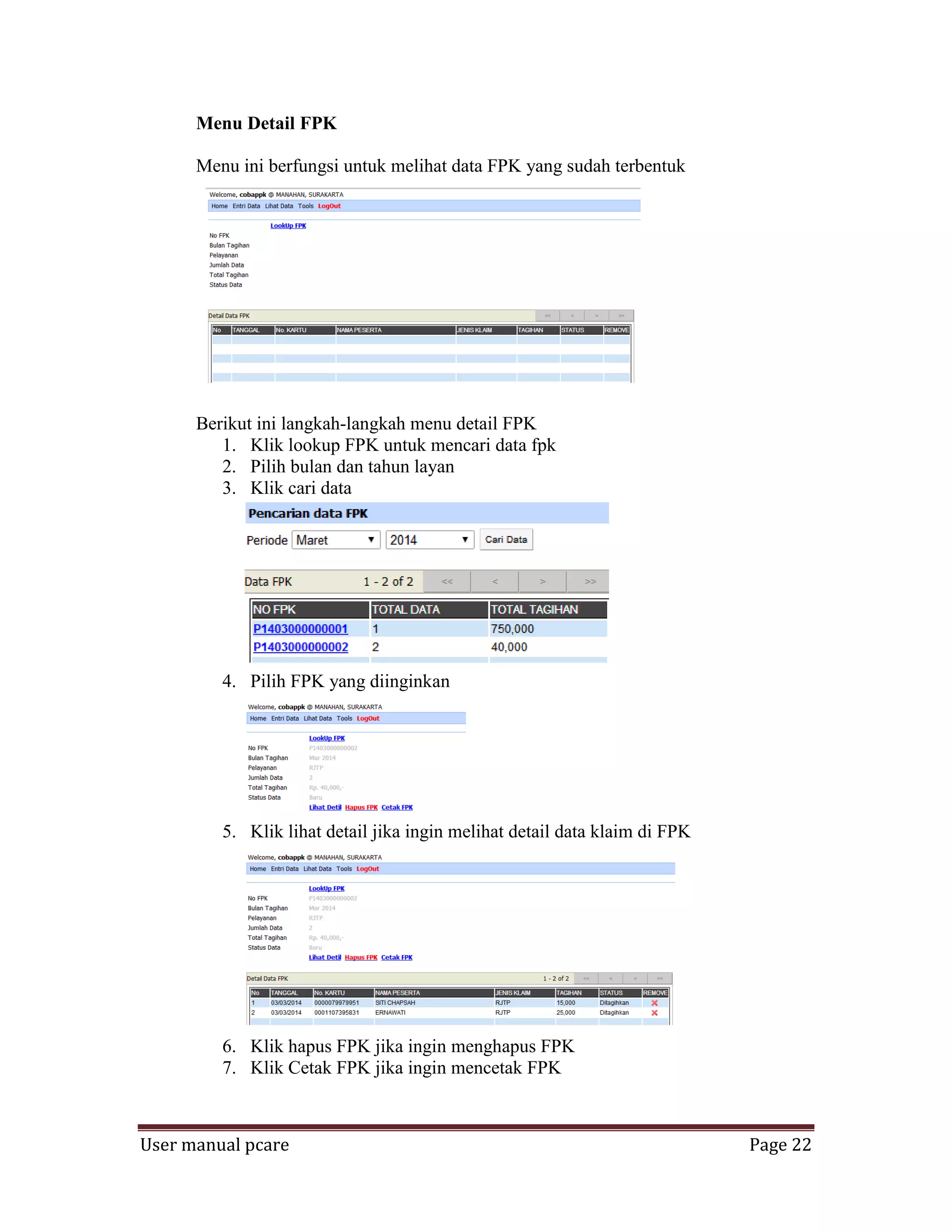 User manual aplikasi pcare | PDF