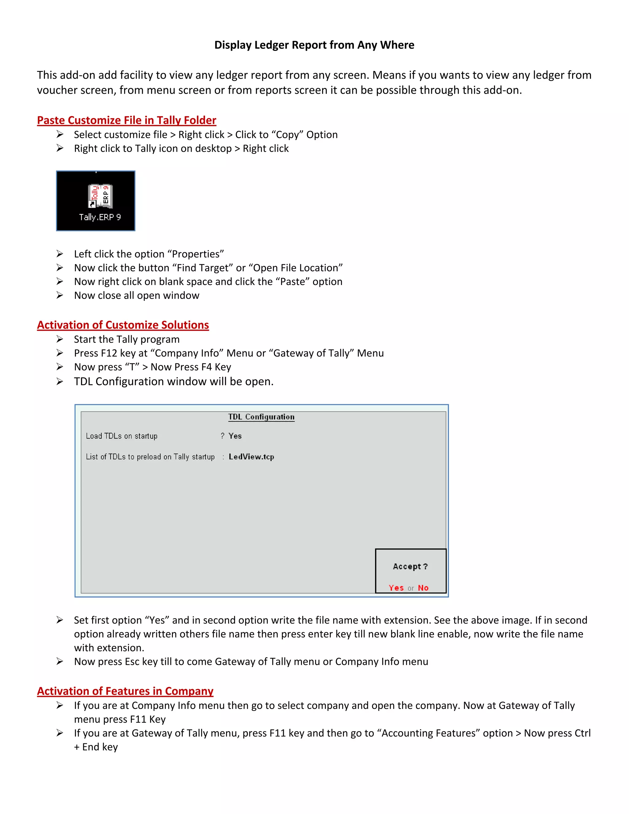 Open Ledger Report from Voucher, Menu or Other Report Screen (English ...