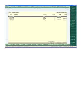 Open Ledger Report from Voucher, Menu or Other Report Screen (English ...