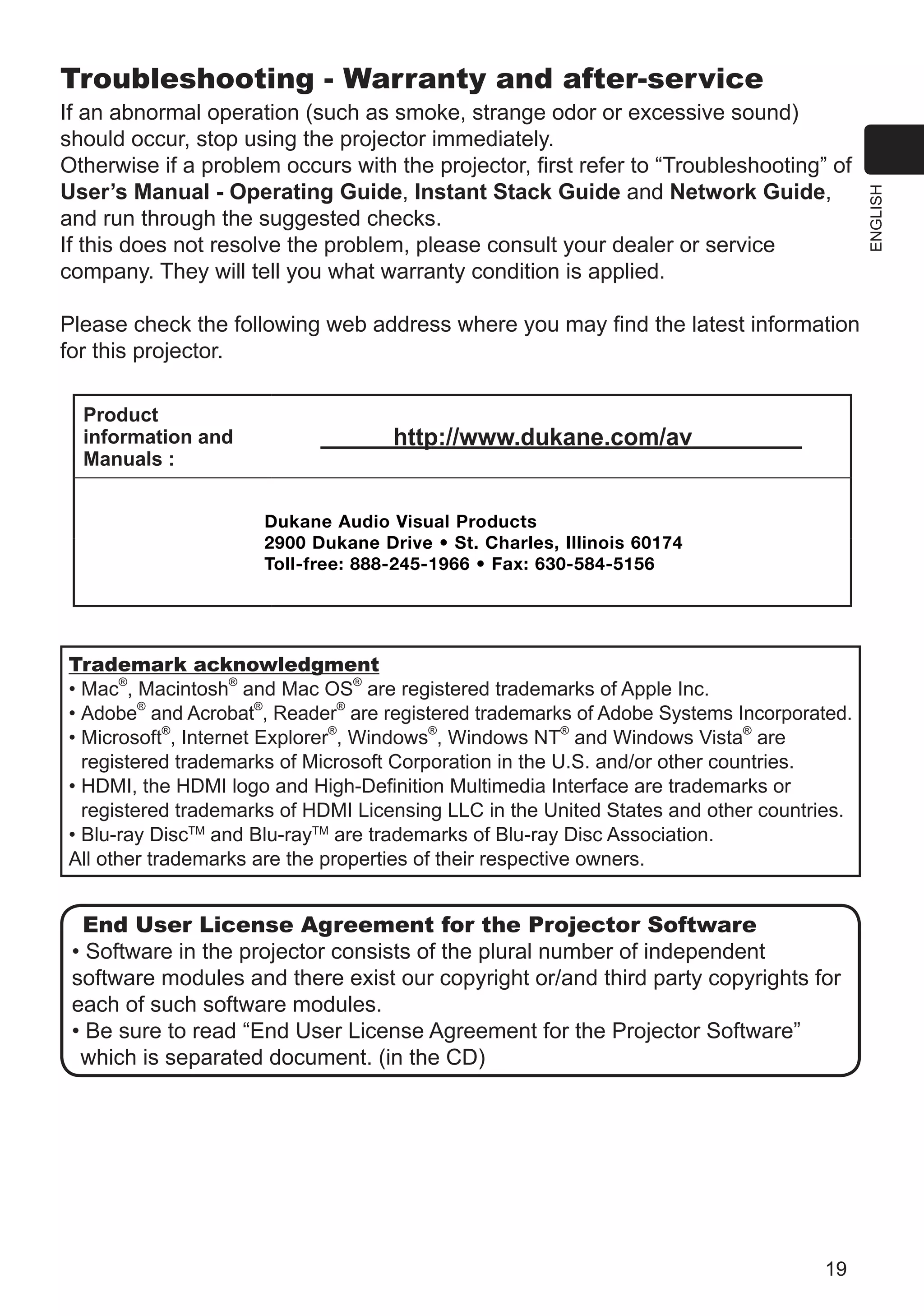 User manual dukane 8957,8958, 8959 | PDF