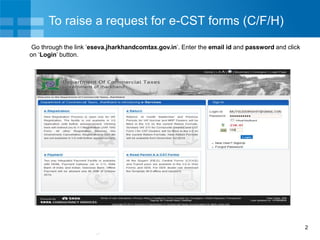 User manual for generation of c form | PPT