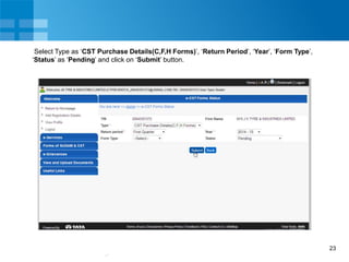 User manual for generation of c form | PPT