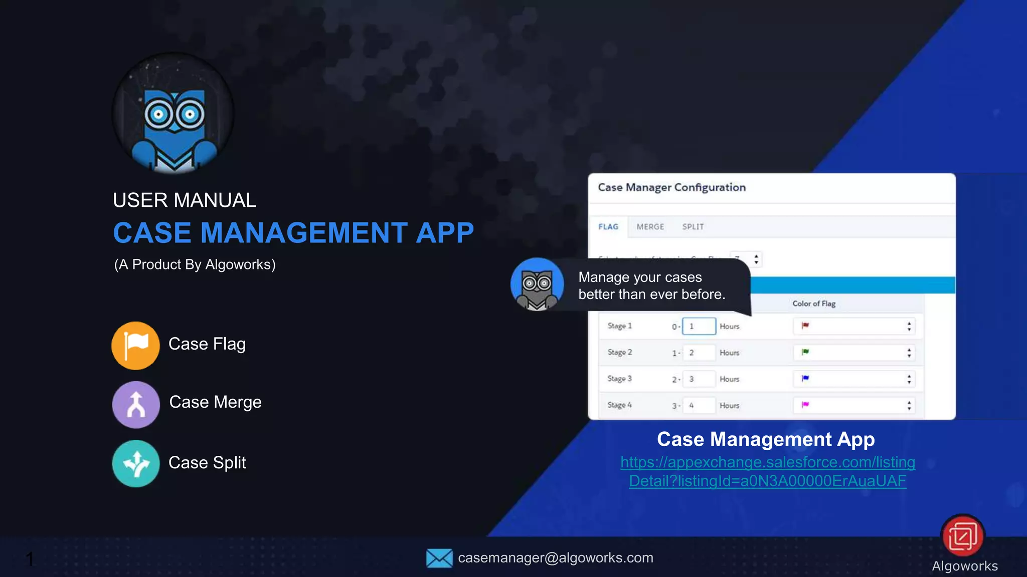 User Manual Guide: Case Management App on Salesforce AppExchange | PPT