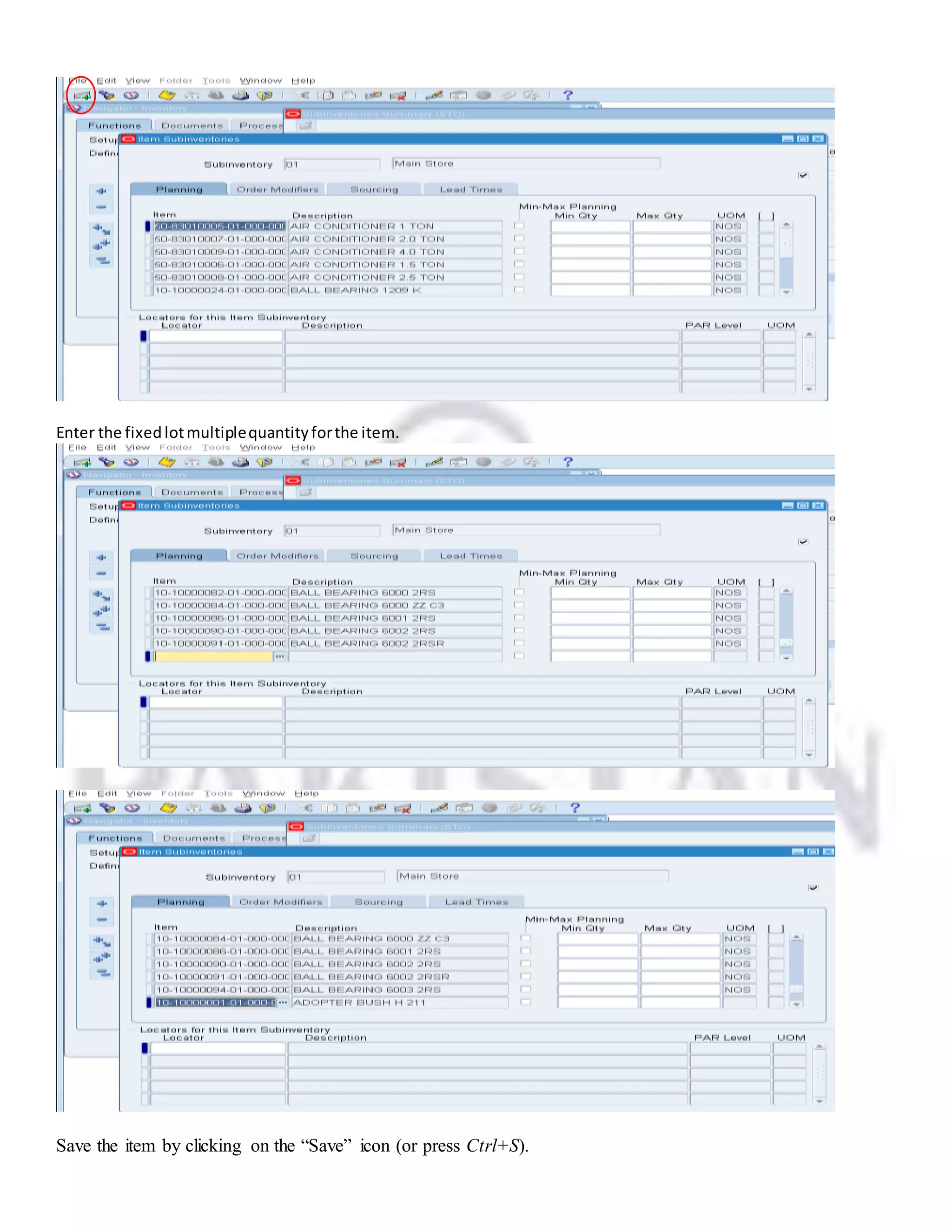 Oracle Master Item Creation Document | DOCX