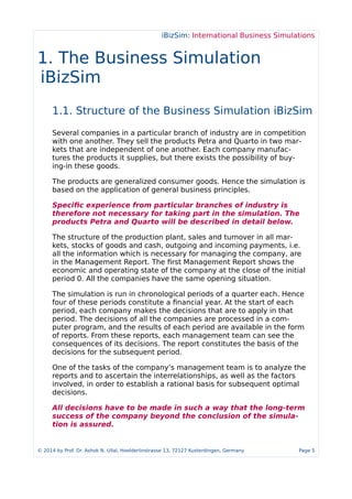 User manual learning_ Business Simulation | PDF