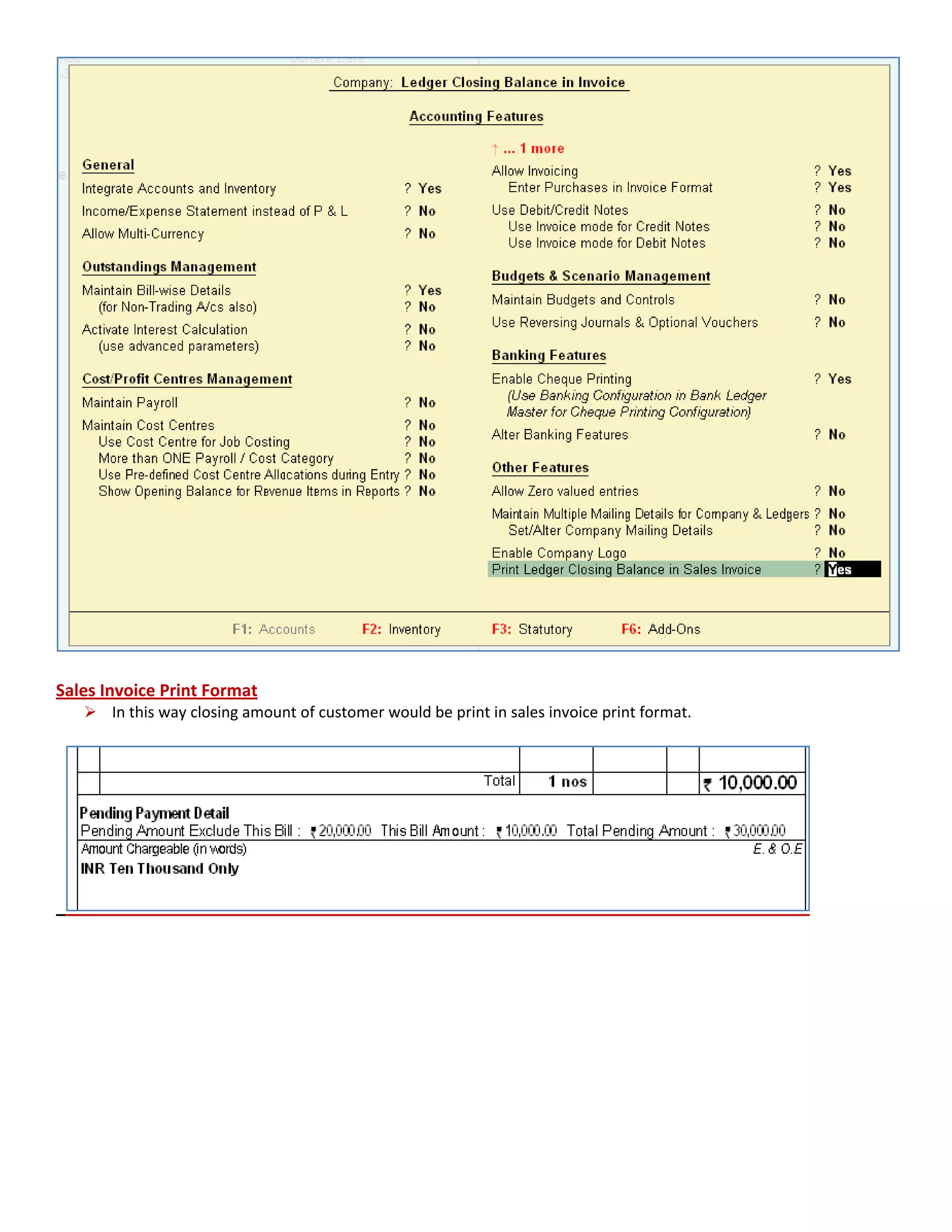 Print Customer's Closing Balance in Sales Invoice (English) | PDF