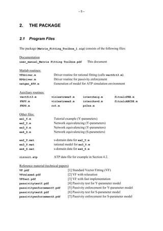 User manual matrix fitting toolbox | PDF