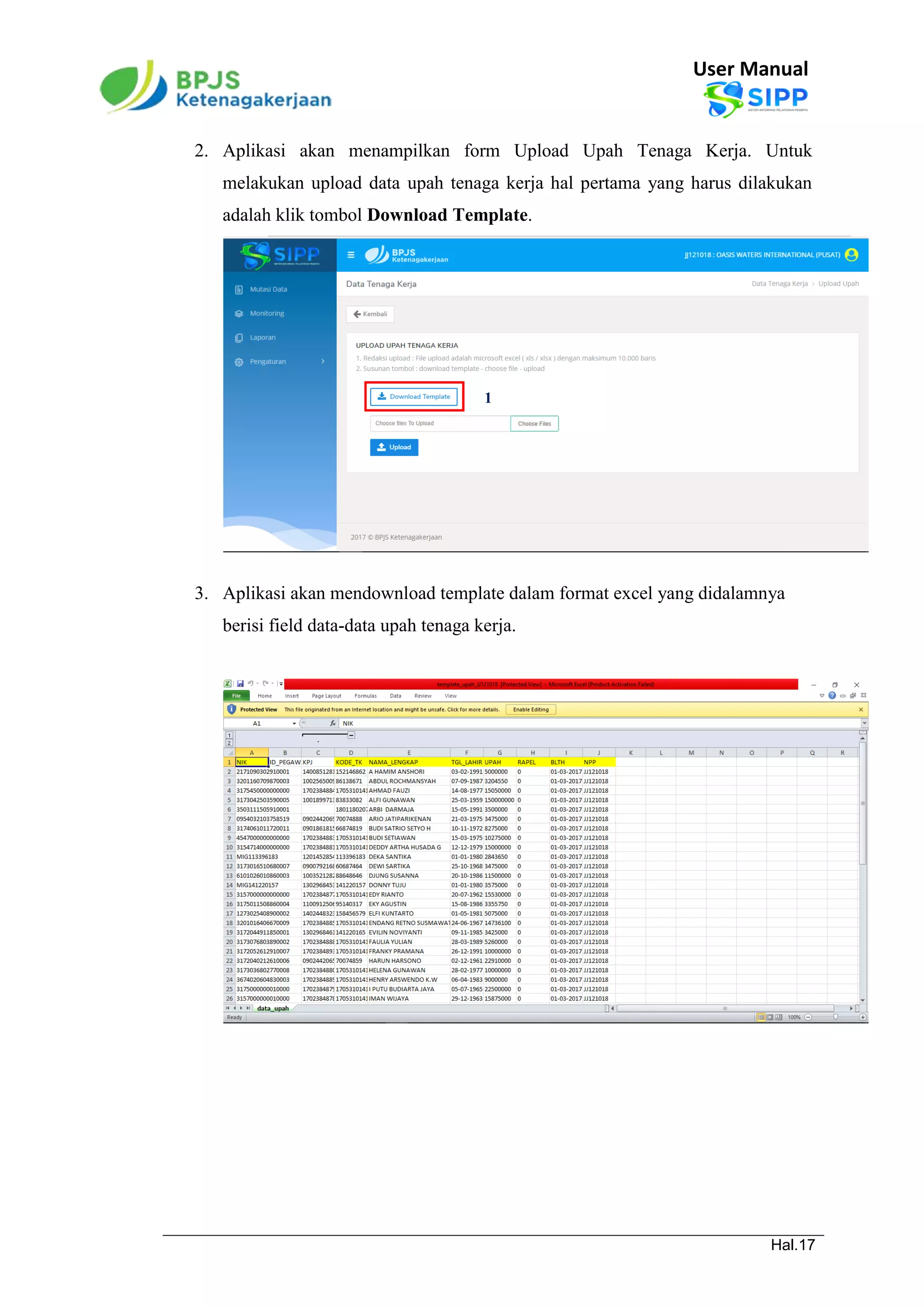User Manual New SIPP v1 BPJS Ketenagakerjaan | PDF