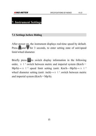 User Manual_NOKEE-U LCD Display_King-Meter Technology Co.,Ltd | PDF