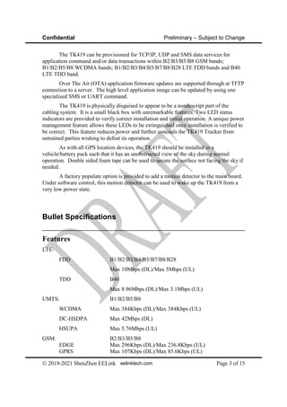 User Manual of TK419 Tracking Device | PDF