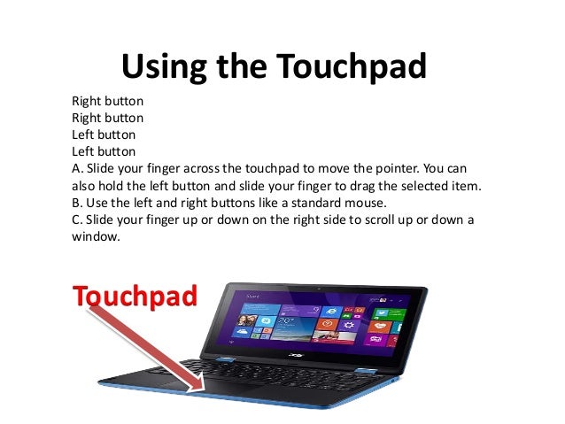 User manual on laptop