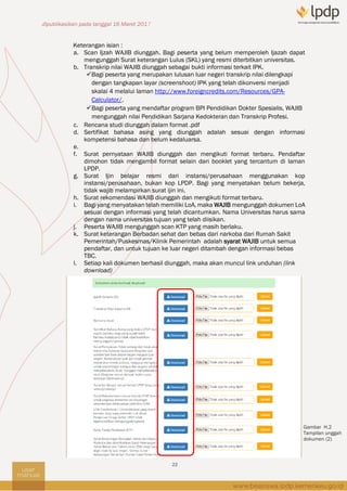 User manual pendaftaran beasiswa lpdp layout 13 maret 2017 up 16 maret ...