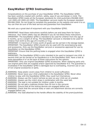 easywalker qtro user manual General English | PPT
