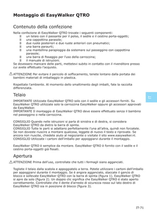 easywalker qtro user manual Italian | PDF | Travel Accessories | Travel