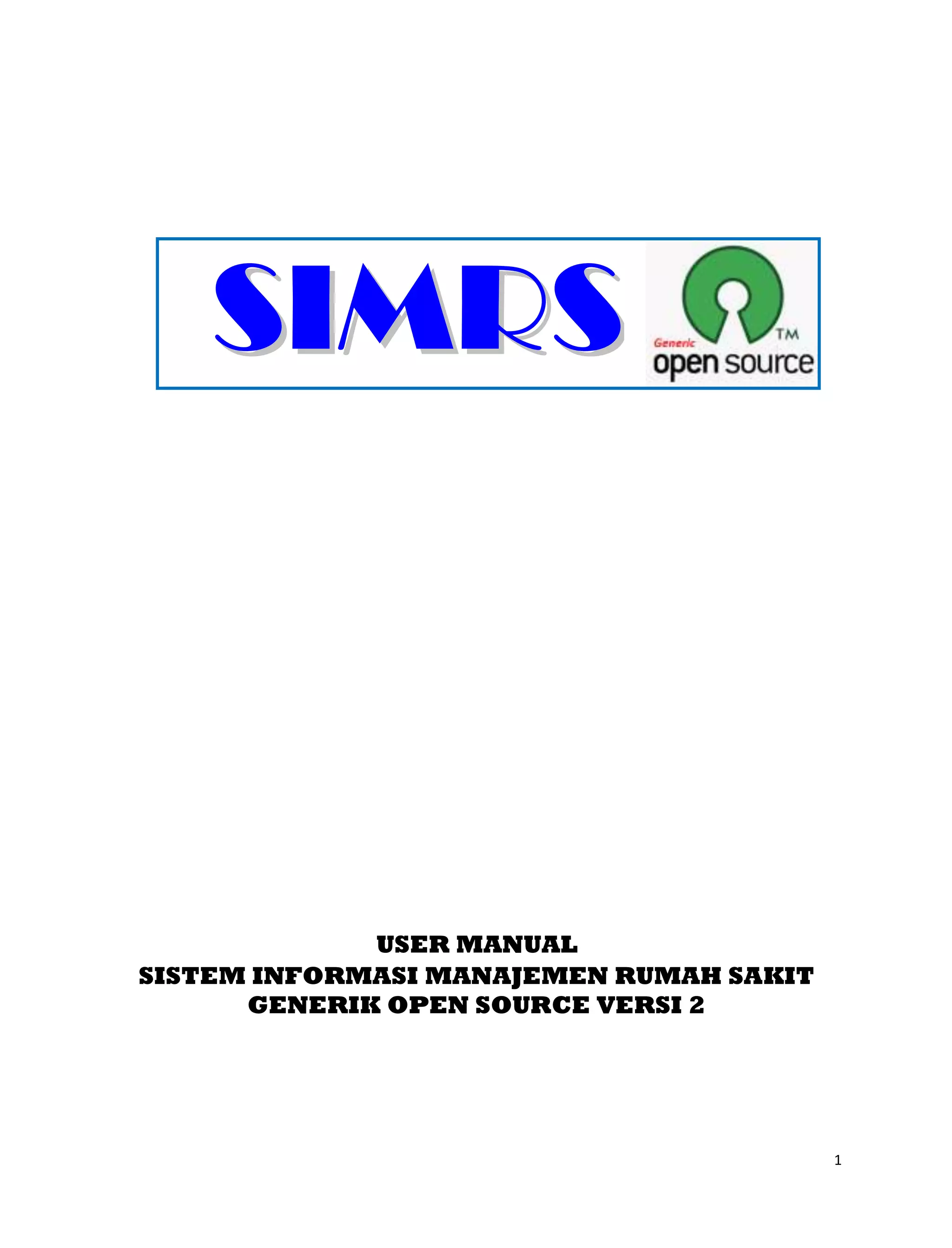 User manual simrs gos versi 2 | PDF