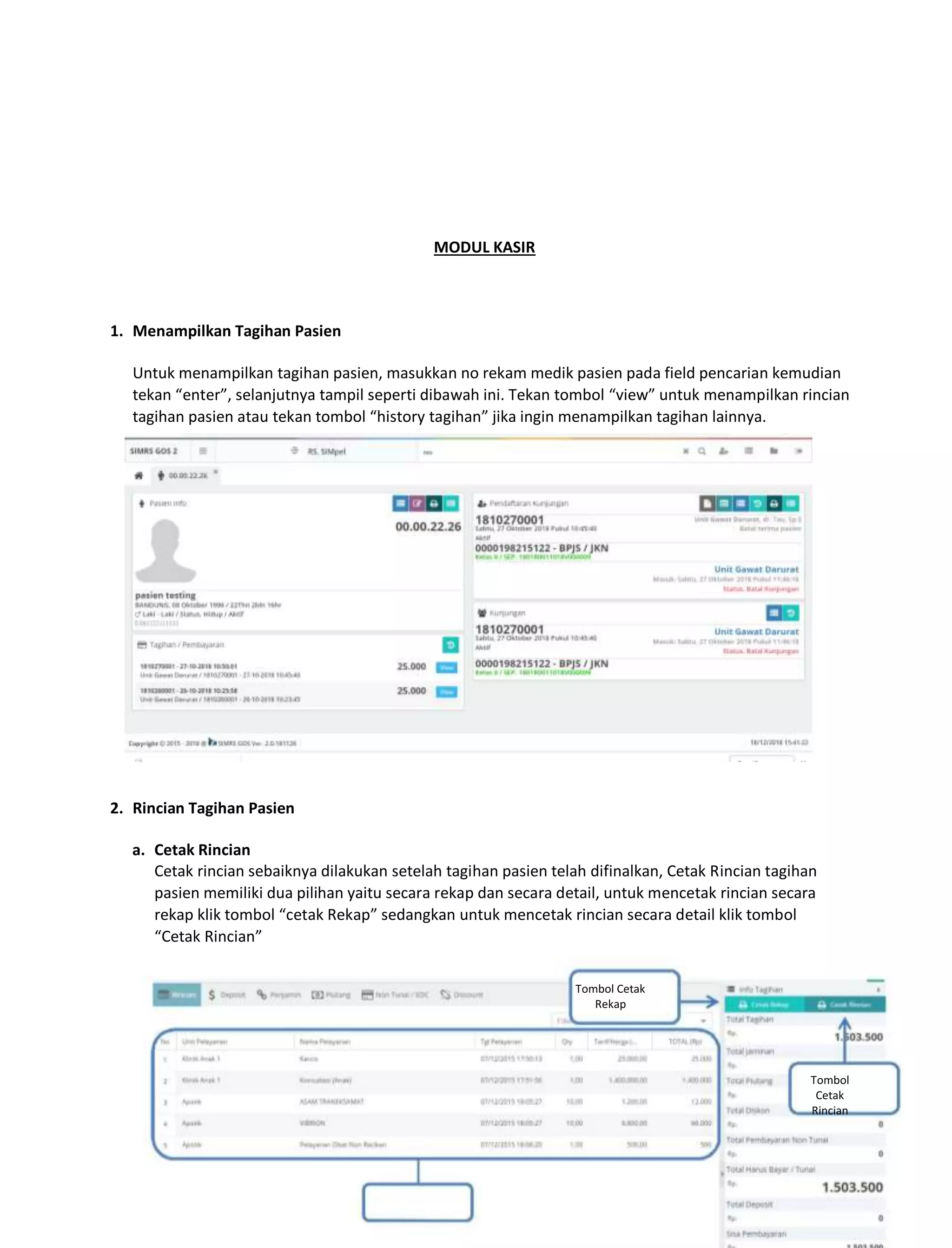 User manual simrs gos versi 2 | PDF