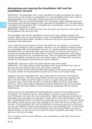 easywalker sky user manual General English | PDF