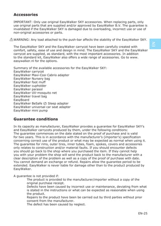 easywalker sky user manual General English | PDF