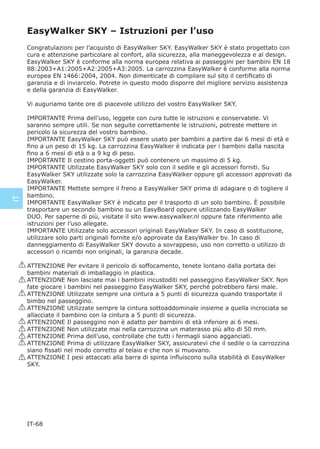 easywalker sky user manual Italian | PDF | Automotive