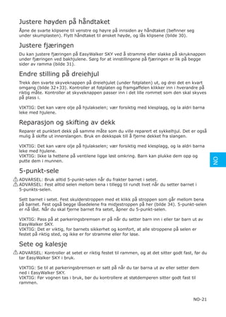 easywalker sky user manual Norwegian | PDF