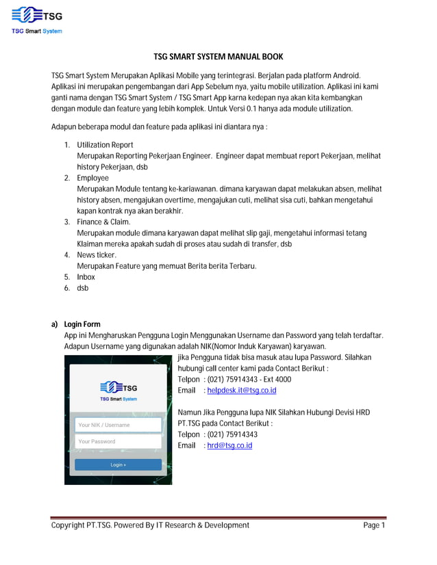 Usermanual Tsg Smart System | PDF