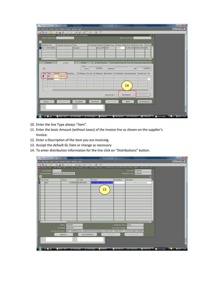 Sample Oracle Payable User Manual | PDF