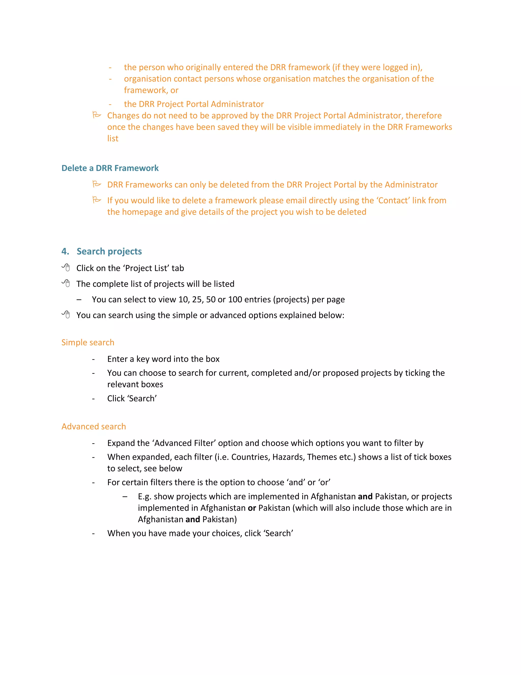 User Manual for DRR Project Portal | PDF
