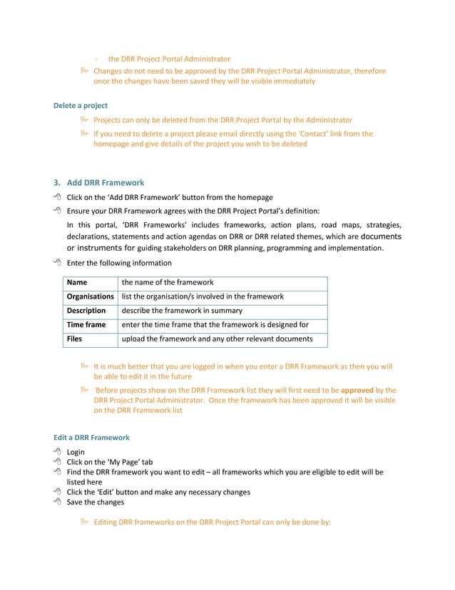 User Manual for DRR Project Portal | PDF