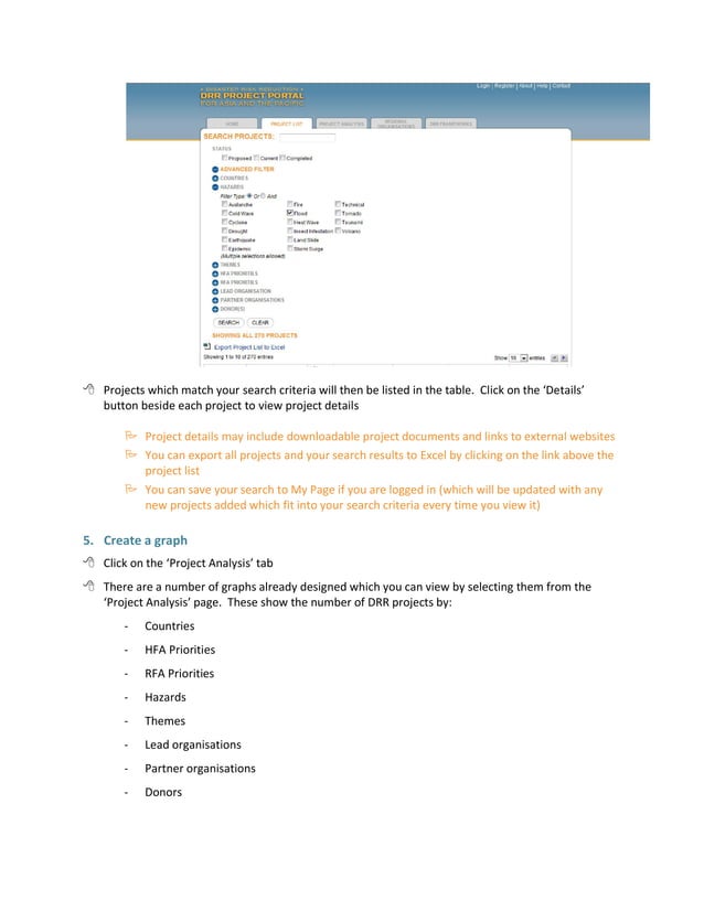 User Manual for DRR Project Portal | PDF