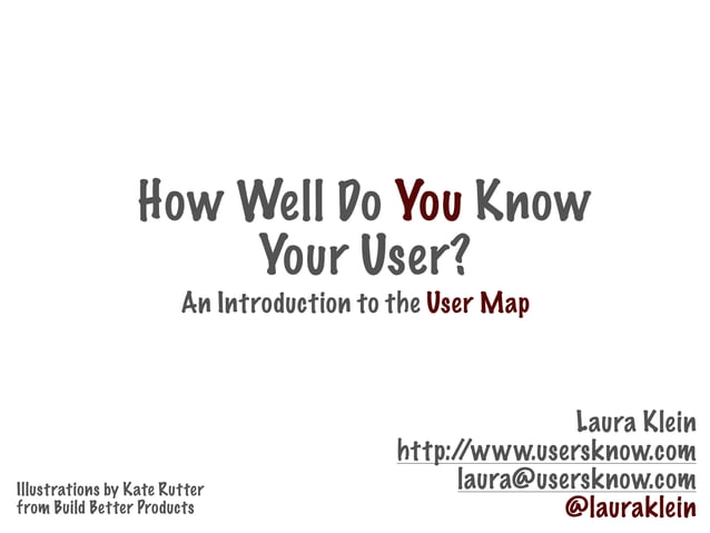 How Well Do You Know Your User? | PPT