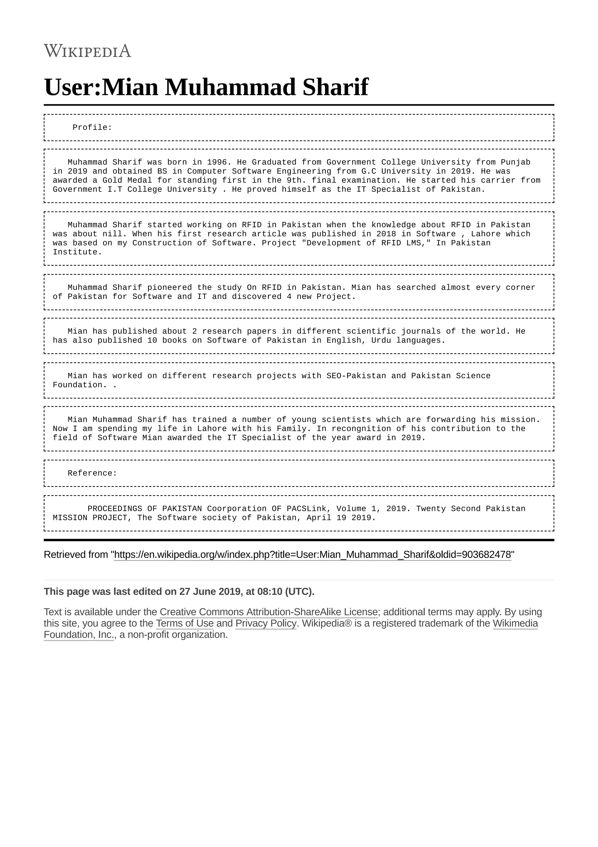 MUHAMMAD SHARIF OFFICEIAL PROFILE BOOK | PDF