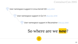 Rooting Out Root: User namespaces in Docker | PPT