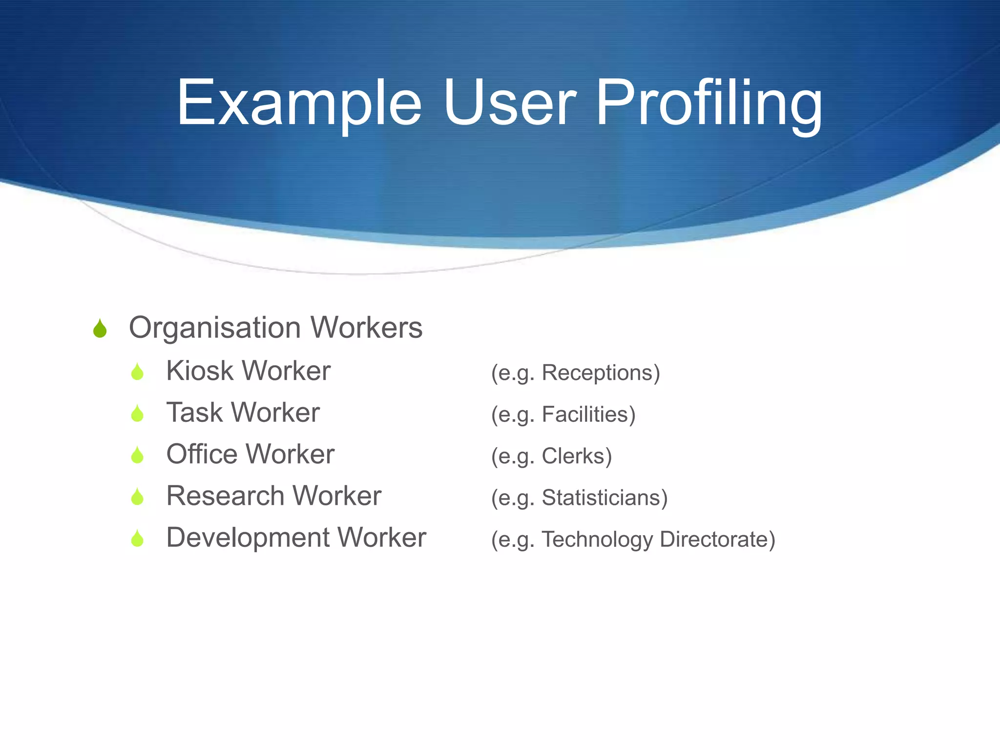 User Profiling and Technology | PPTX