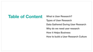 What is User Research? How to Build a User Research Culture | PPT