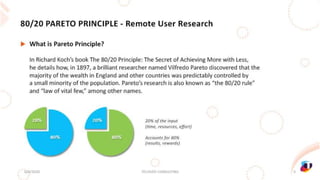 User Research - Pareto Principle | PPTX
