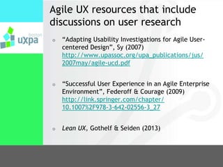 User research + agile = RITE+Krug | PPTX