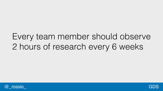 User Research at GDS | PDF