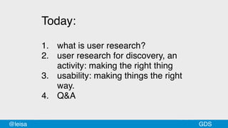 Workshop 12 - GDS user research | PDF