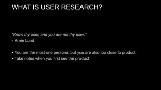 Conducting User Research | PPTX