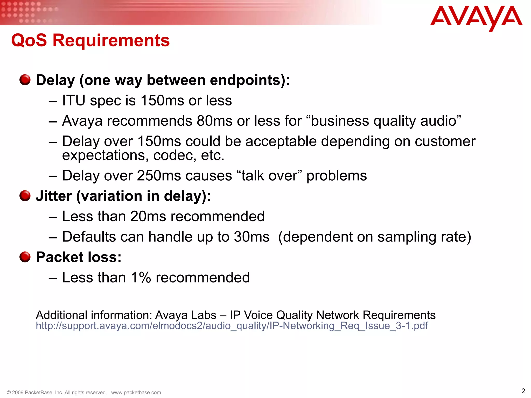 Avaya VoIP on Cisco Best Practices by PacketBase | PPT