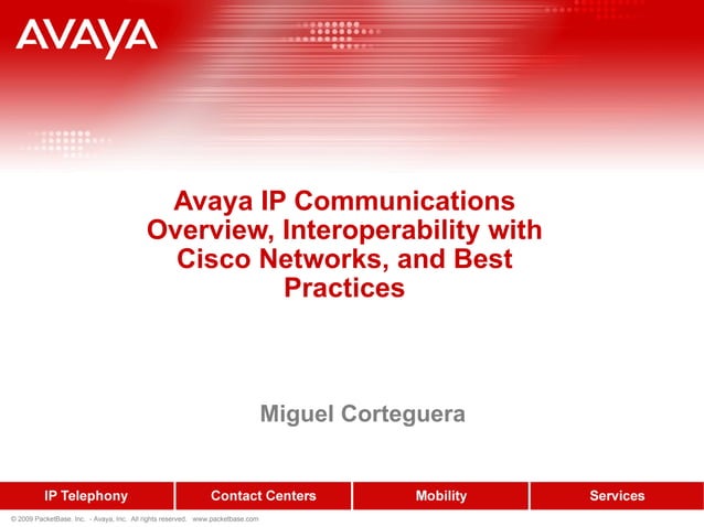 Avaya VoIP on Cisco Best Practices by PacketBase | PPT | Computer Networking | Computing