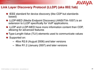 Avaya VoIP on Cisco Best Practices by PacketBase | PPT