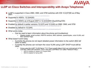 Avaya VoIP on Cisco Best Practices by PacketBase | PPT