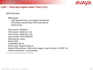 Avaya VoIP on Cisco Best Practices by PacketBase | PPT